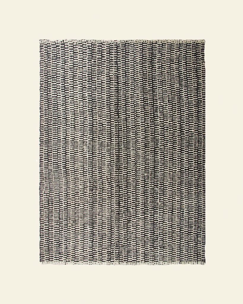 Comb Rug - Black & Natural • ANDINA